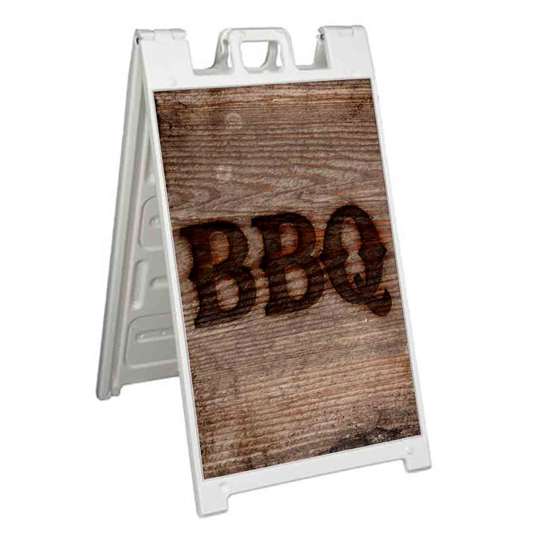 BBQ (24" X 36") Standard A-Frame Signicade, Includes Decal Applied To ...