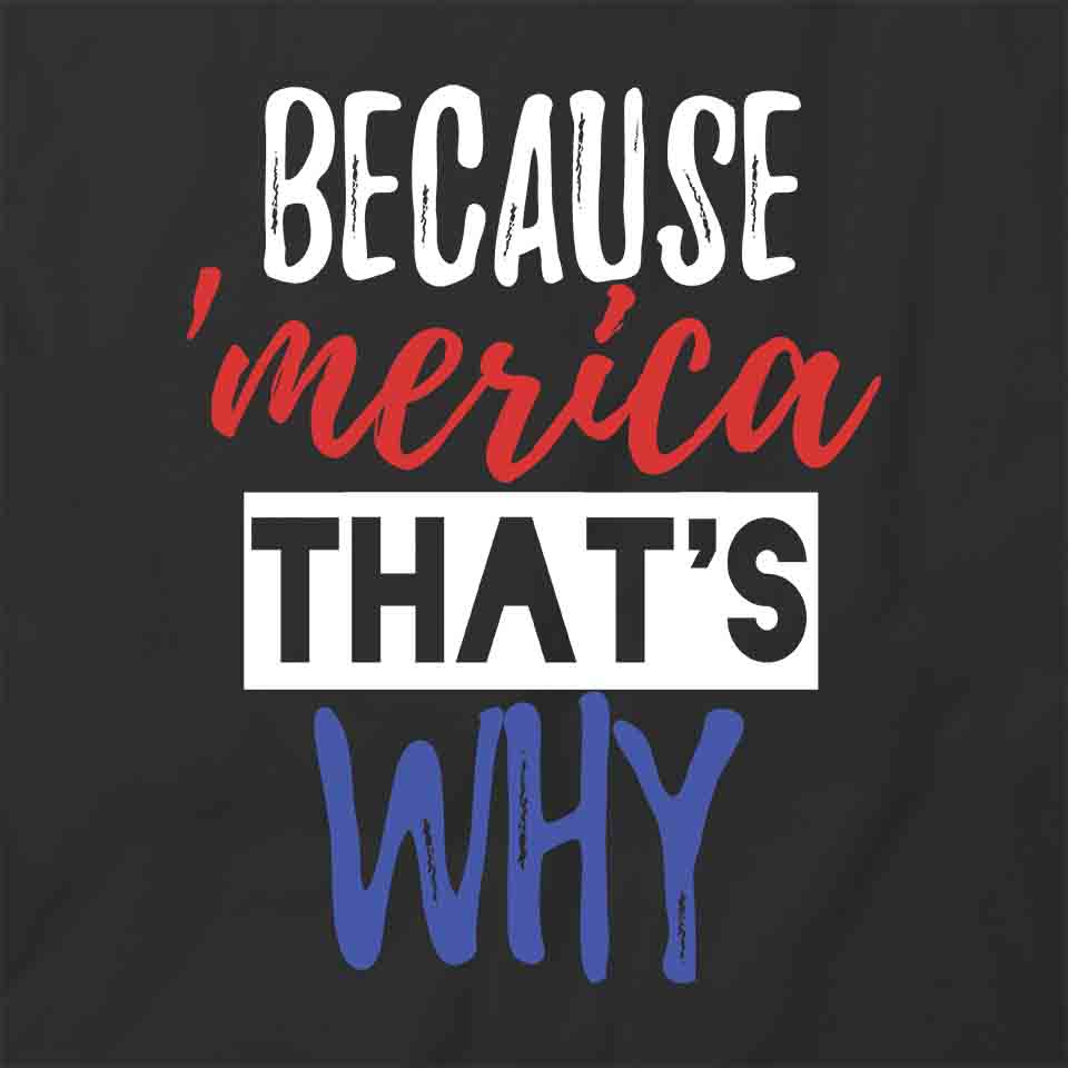 Because 'Merica That's Why T-Shirt | Patriotic American Black Tee Gift ...