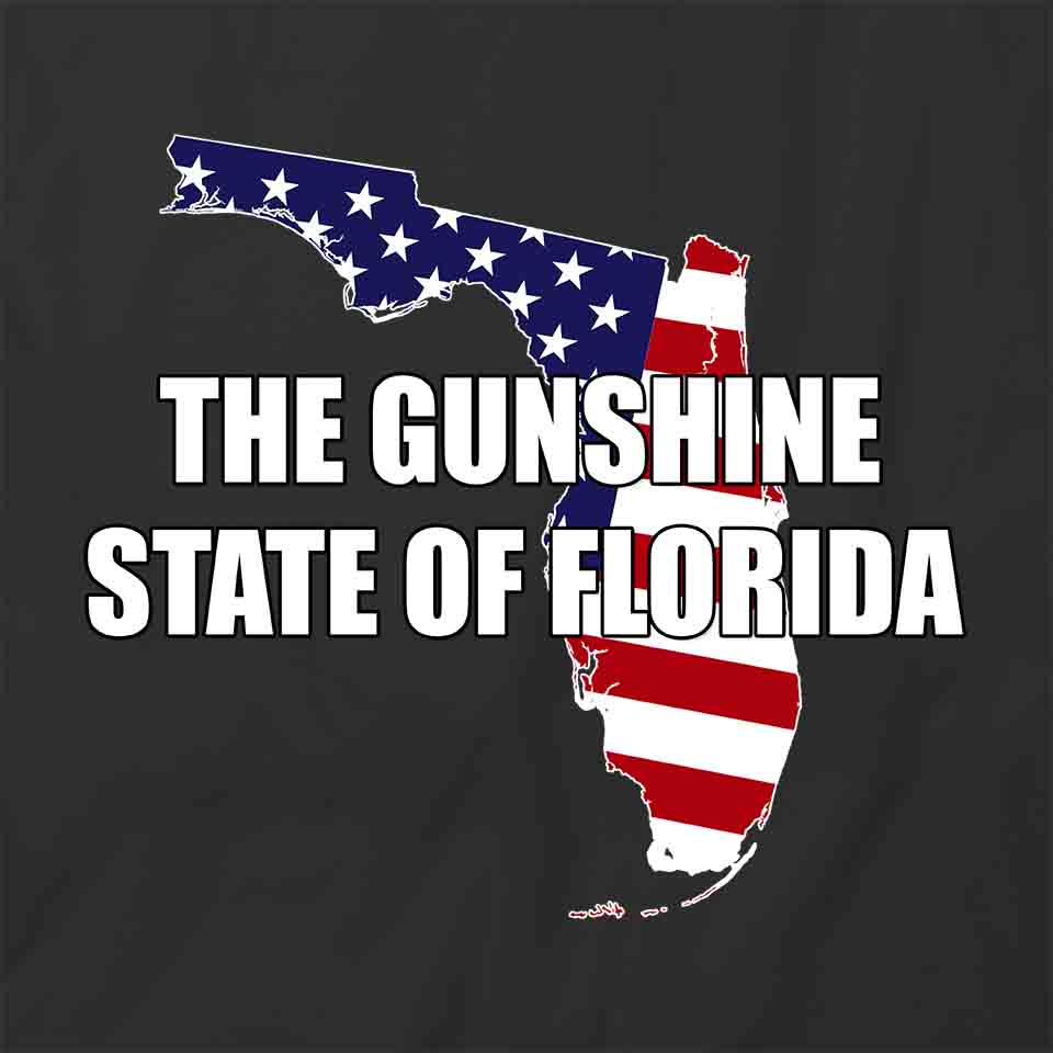 State Of Florida T-Shirt | Patriotc American Black Tee Gift - Walmart.com