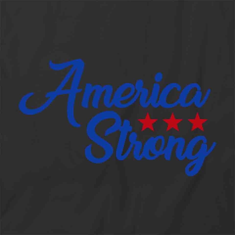 America Strong T-Shirt | Patriotic American Black Tee Gift - Walmart.com