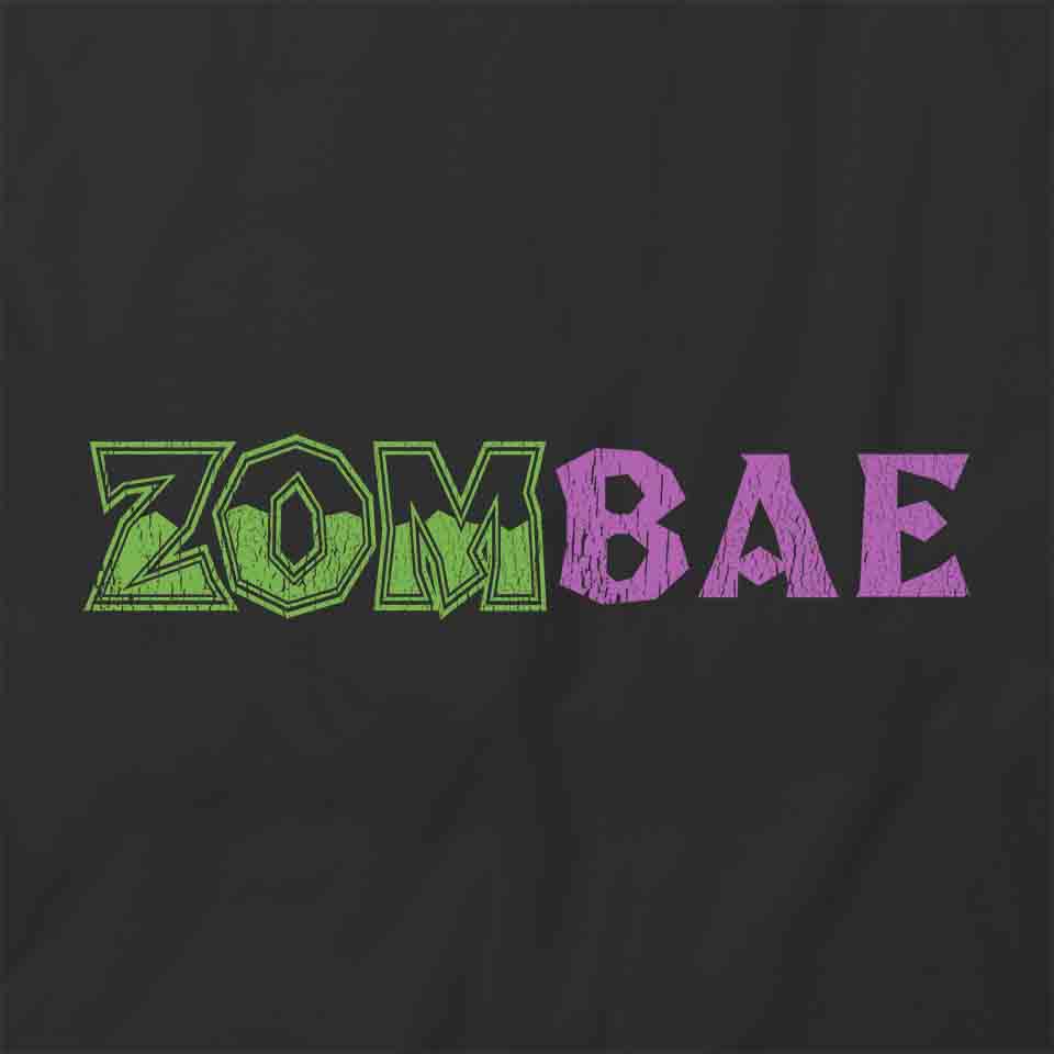 Zombae T-Shirt | Cute Halloween Black Tee Gift - Walmart.com