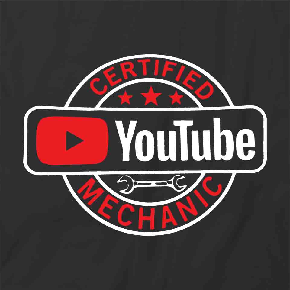 Certified Youtube Mechanic T-Shirt | White Tee Gift - Walmart.com
