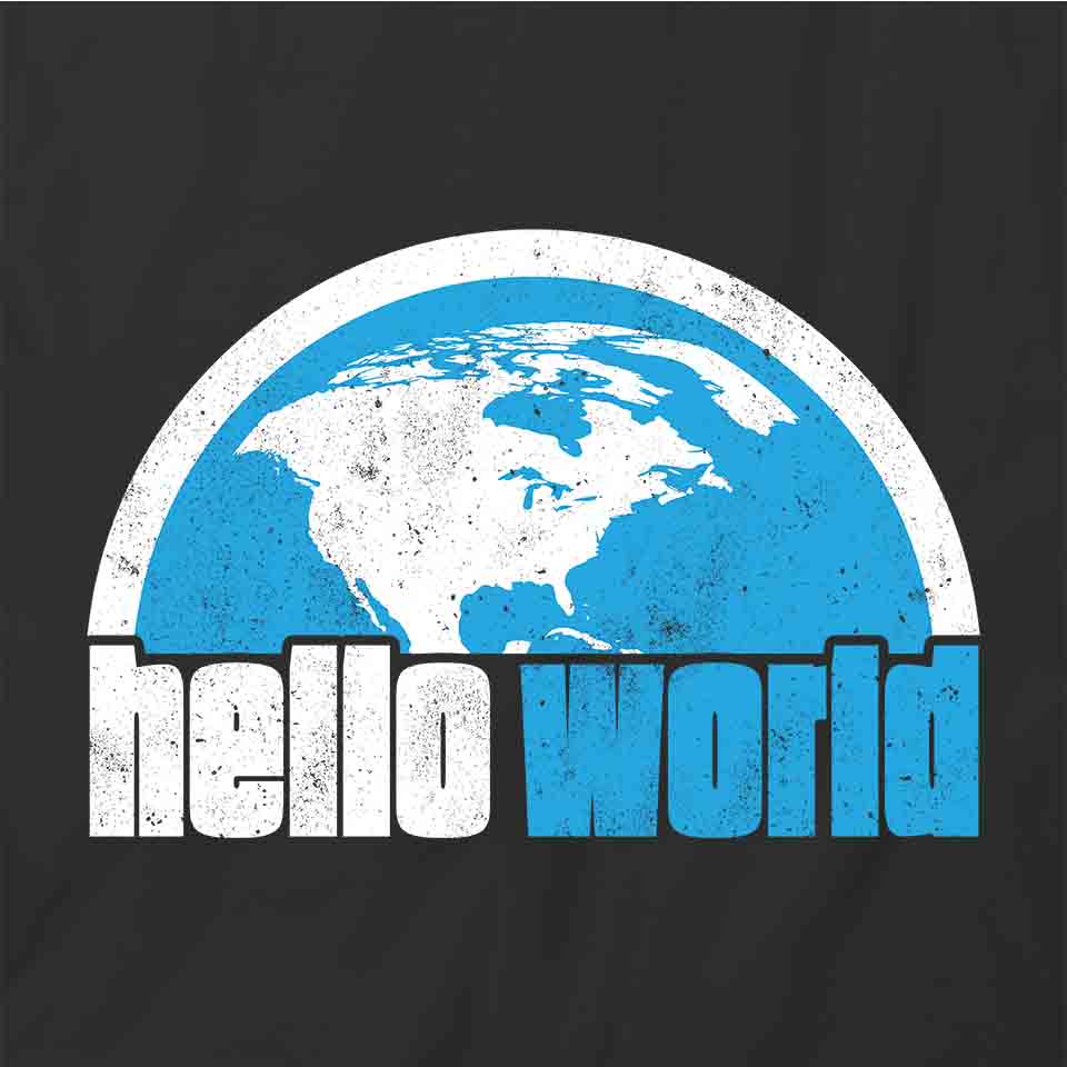 Hello World T-Shirt | White Tee Gift - Walmart.com
