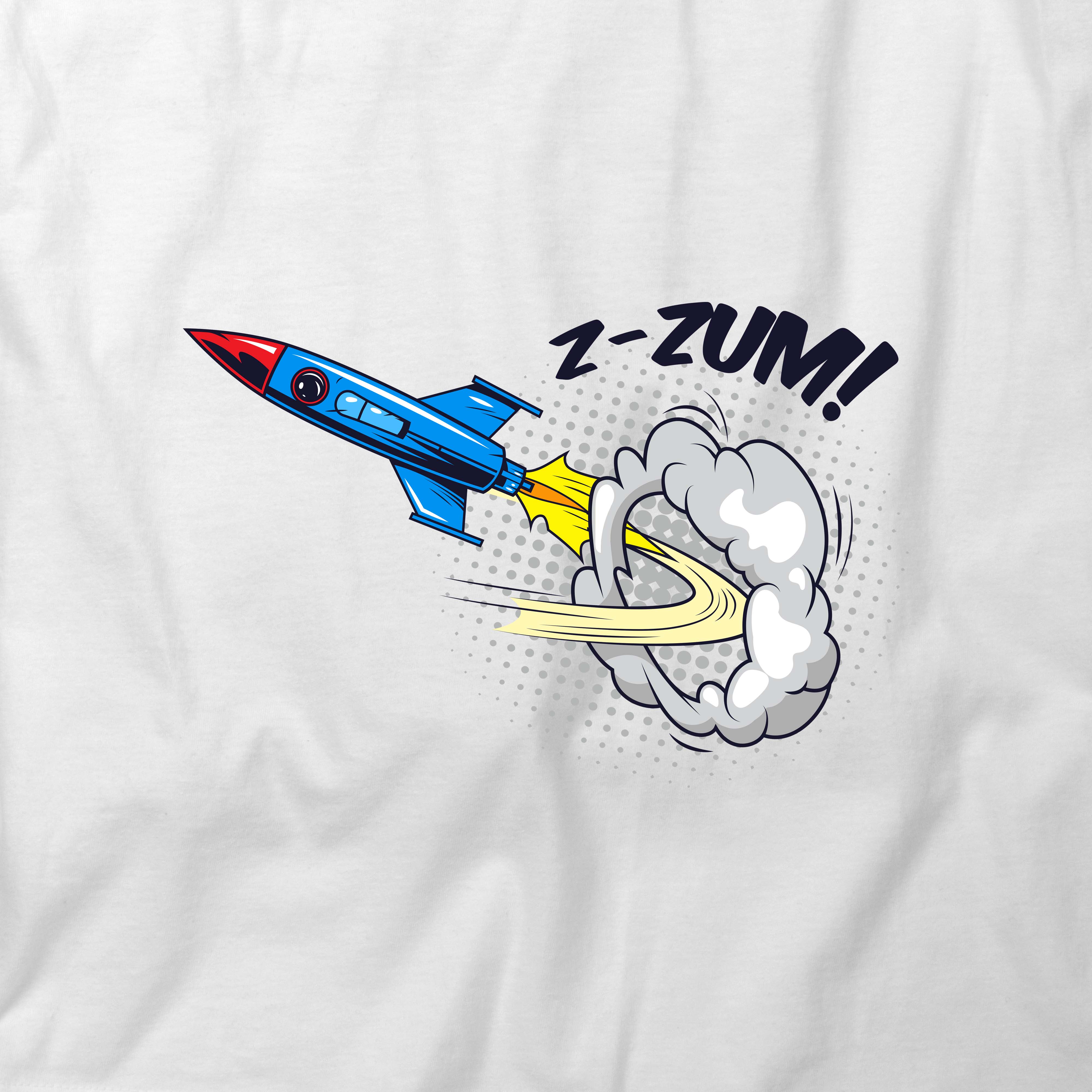 Comic Space Rocket T-Shirt | Comic Art White Tee Gift - Walmart.com