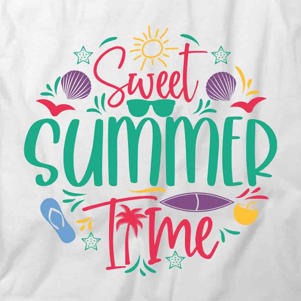 Sweet Summer Time T-Shirt | Cool Summertime White Tee Gift - Walmart.com