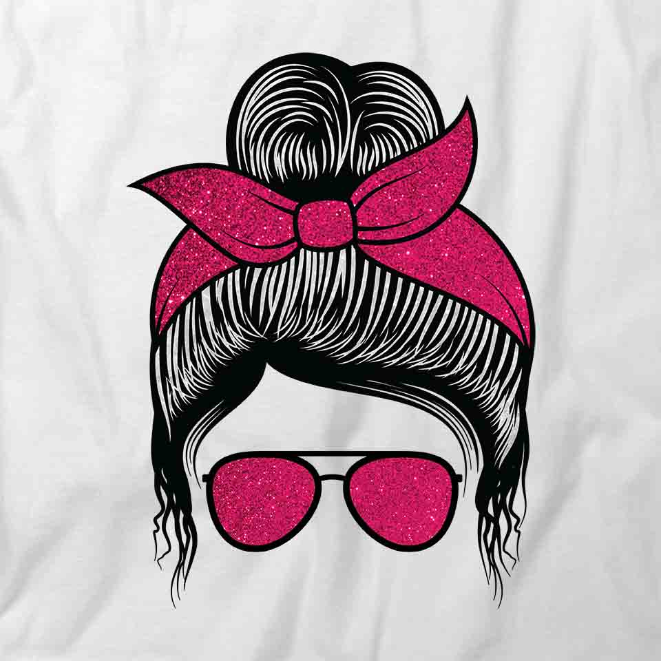 Messy Bun T-Shirt | Cool Hairstyle White Tee Gift - Walmart.com