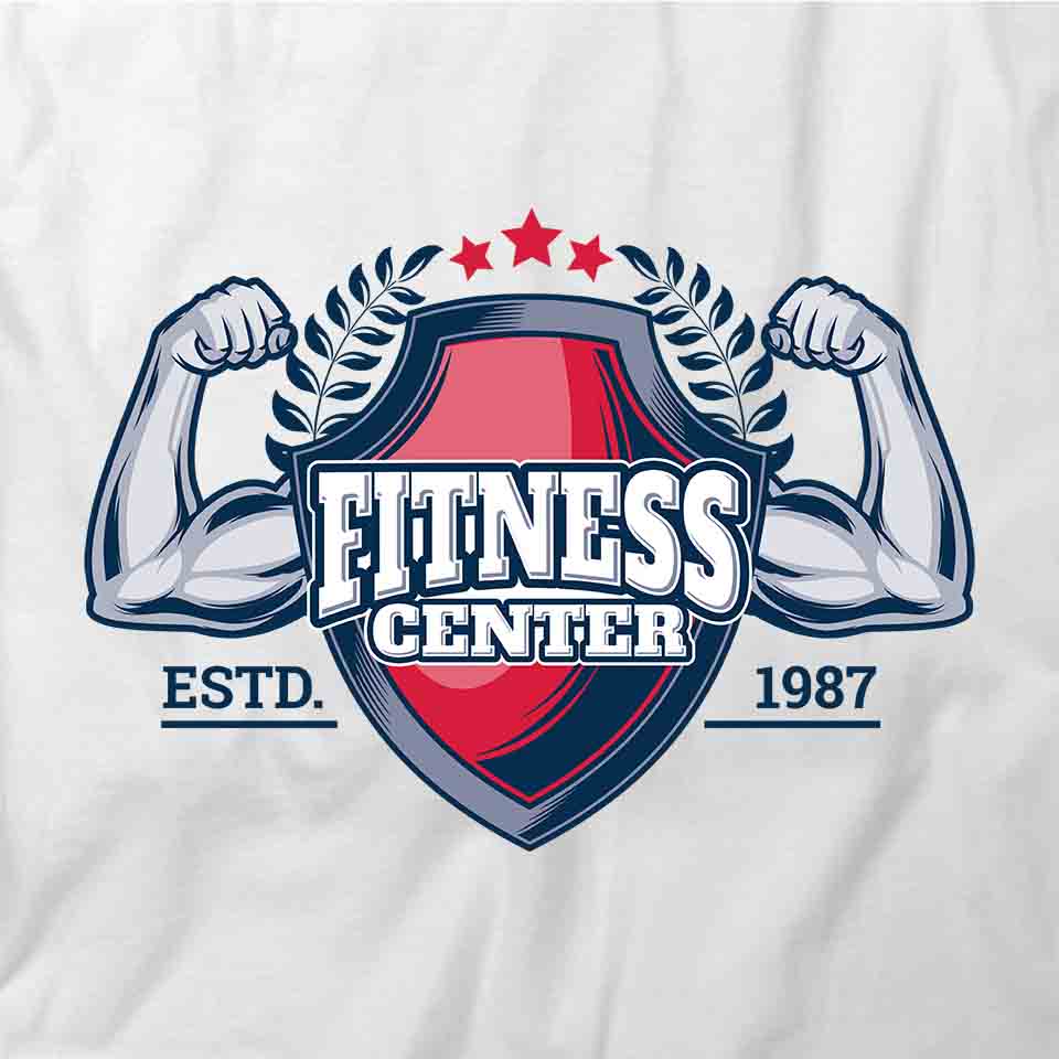 Fitness Center T-Shirt | Motivational Workout White Tee Gift - Walmart.com