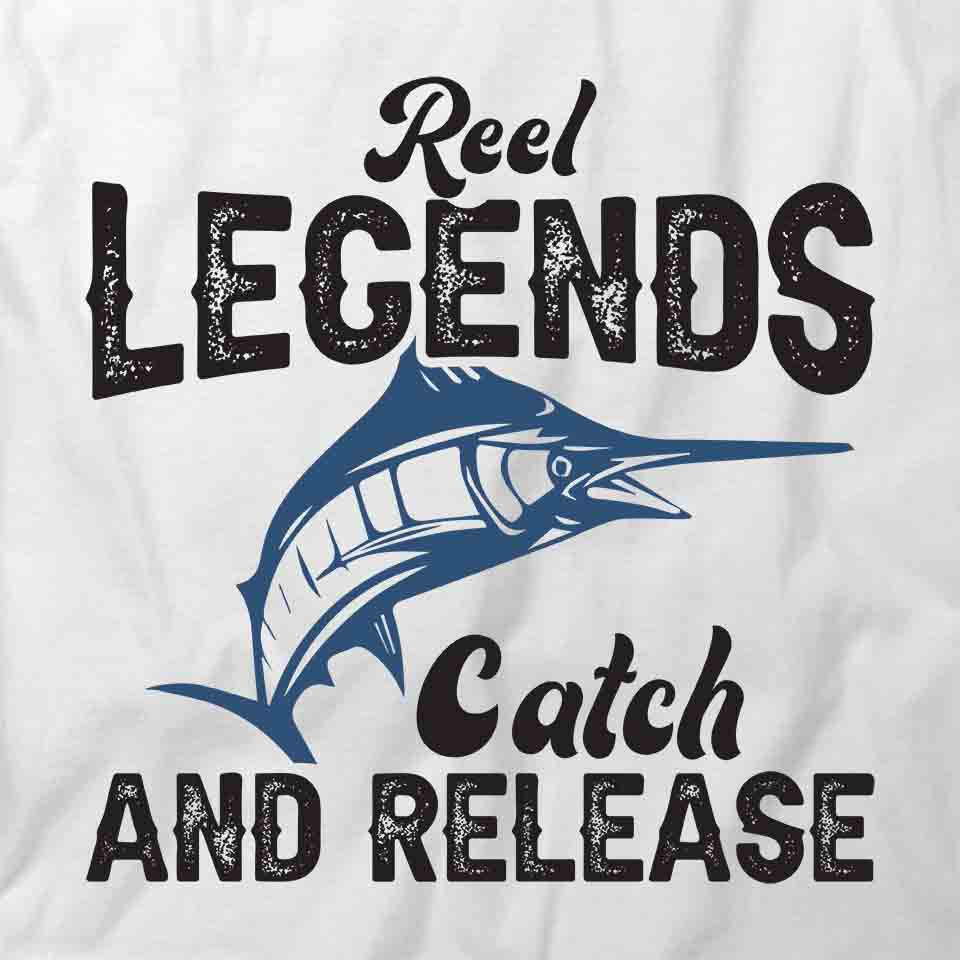 Reel Legends Catch and Release T-Shirt | Manly Hobbies White Tee Gift ...