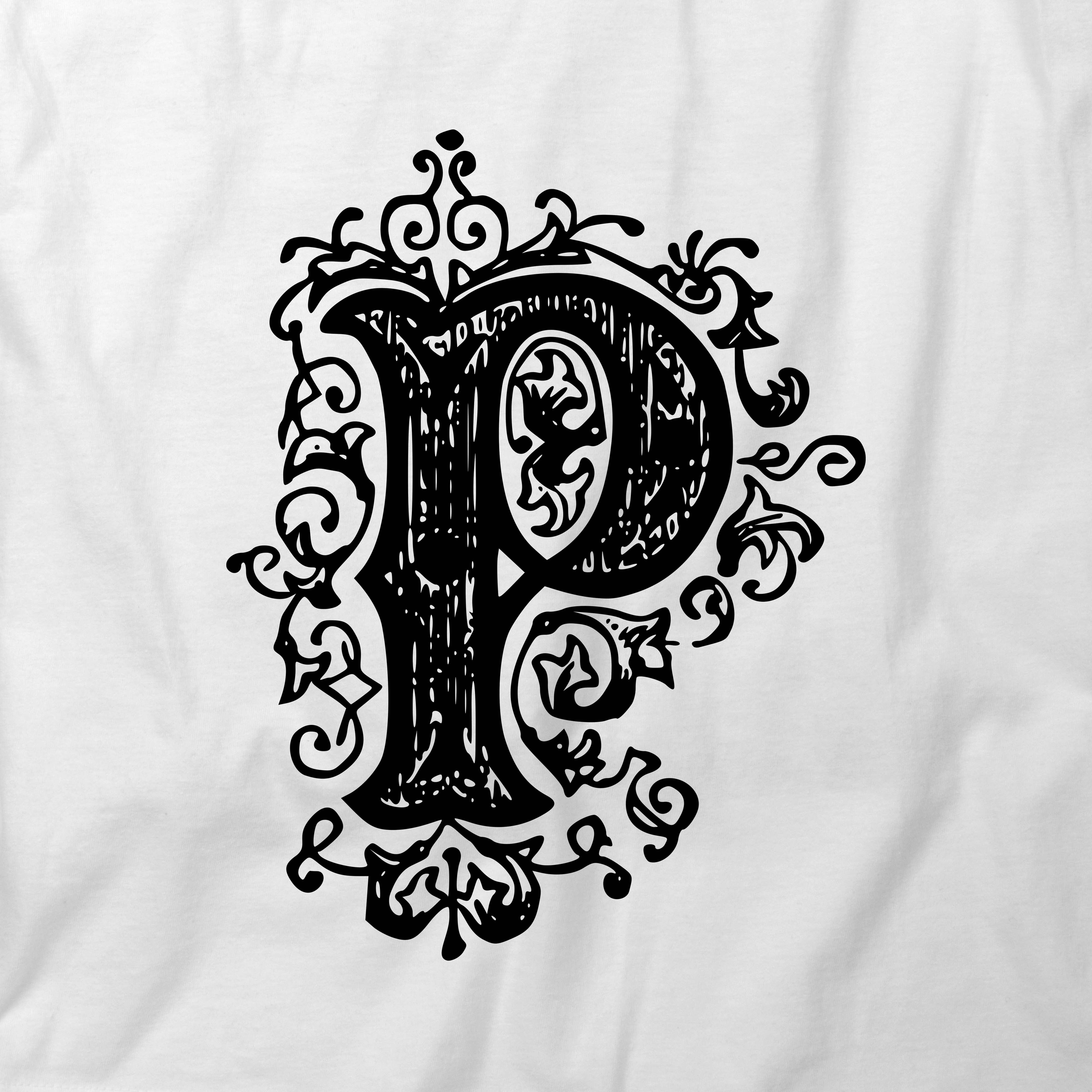 Letter Q T-Shirt | Decorative Alphabet White Tee Gift - Walmart.com