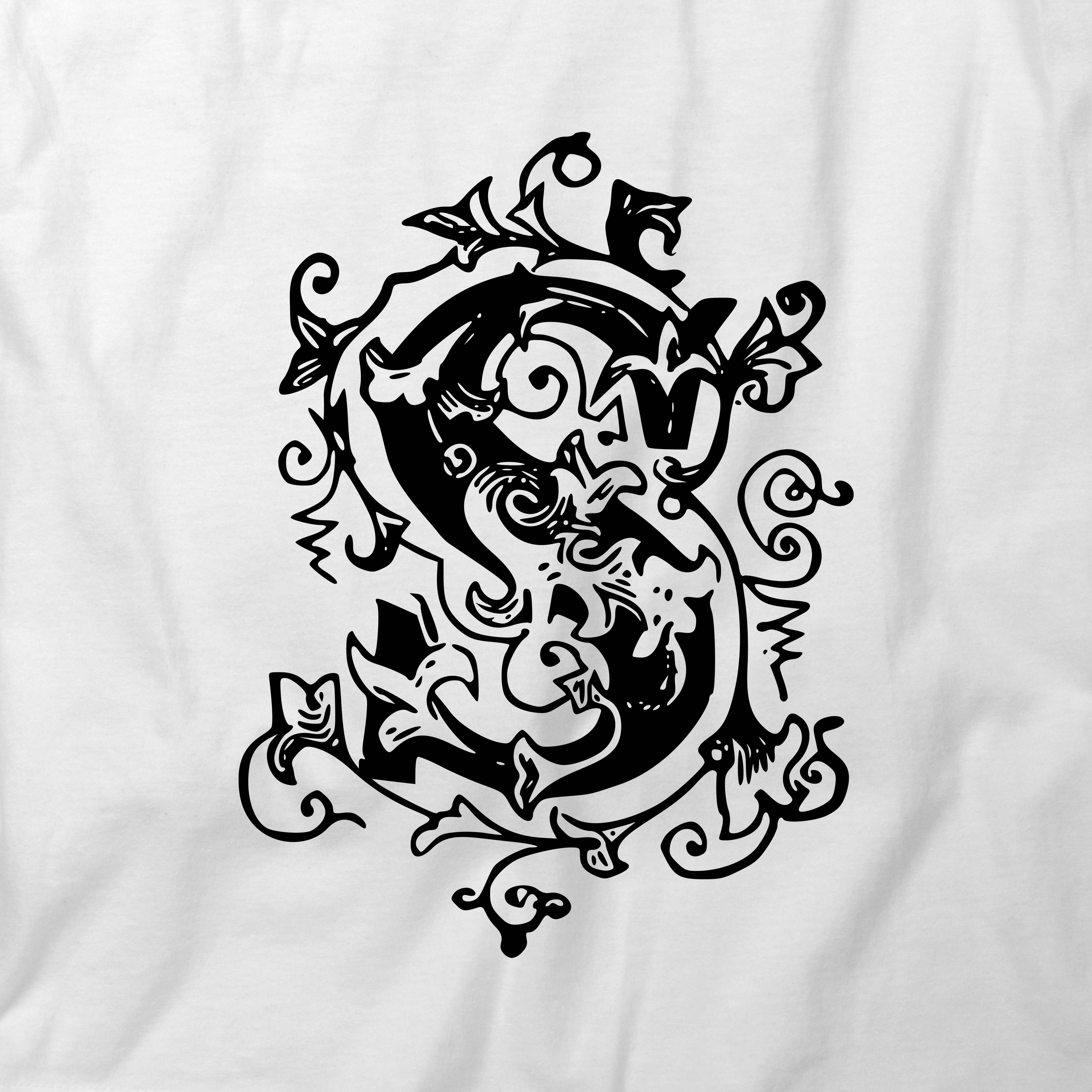 Letter S T-Shirt | Decorative Alphabet White Tee Gift - Walmart.com