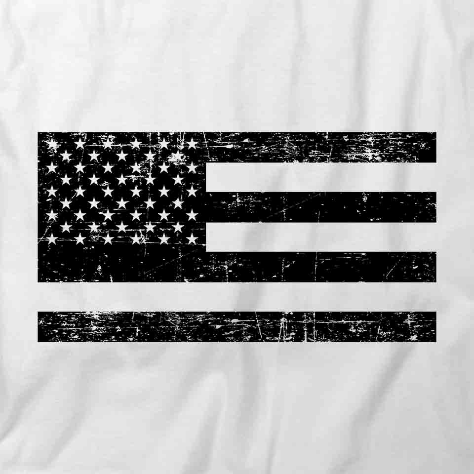 American Flag Grunge T-Shirt | Patriotic American White Tee Gift ...