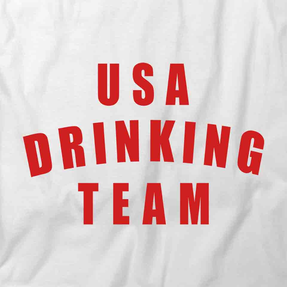 USA Drinking Team T-Shirt | Patriotic American White Tee Gift - Walmart.com